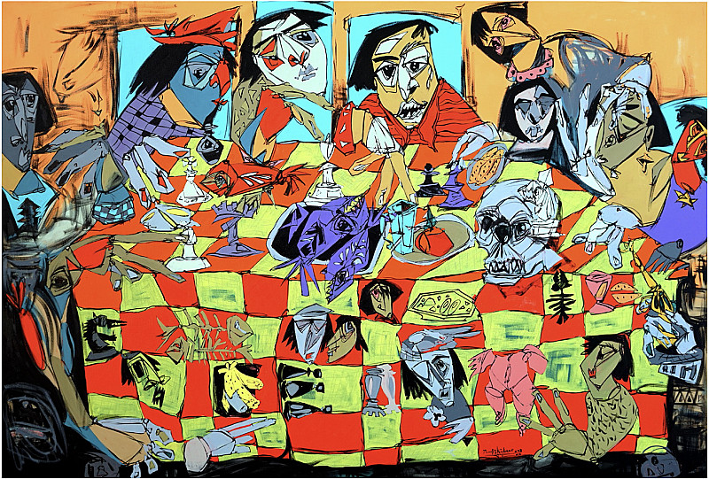 Picasso and his friends playing a game of chess in their dreams ...